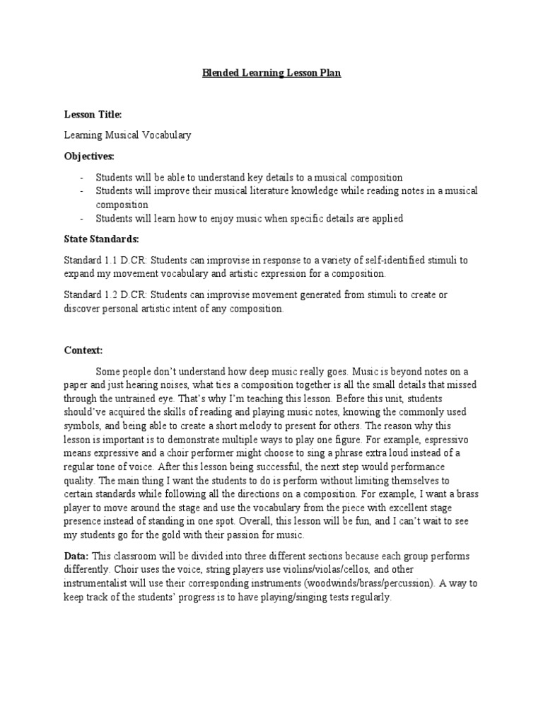 Unit 5 Assignment 1 | PDF | Lesson Plan | Vocabulary