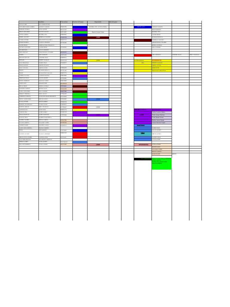 Formación de Grupos - 15593 - Hoja 1 | PDF