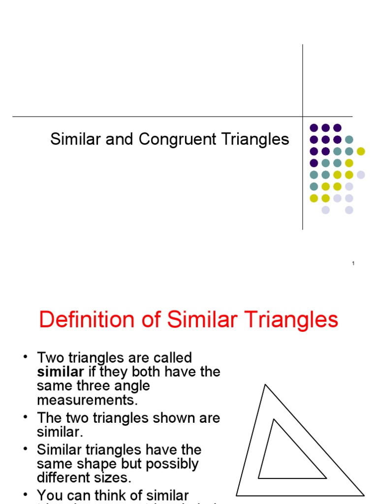 Similarity and Congruency | PDF | Triangle | Elementary Mathematics