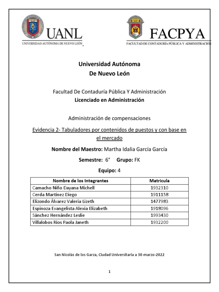 Tipos de Tabuladores Salariales | PDF | Salario | Economias
