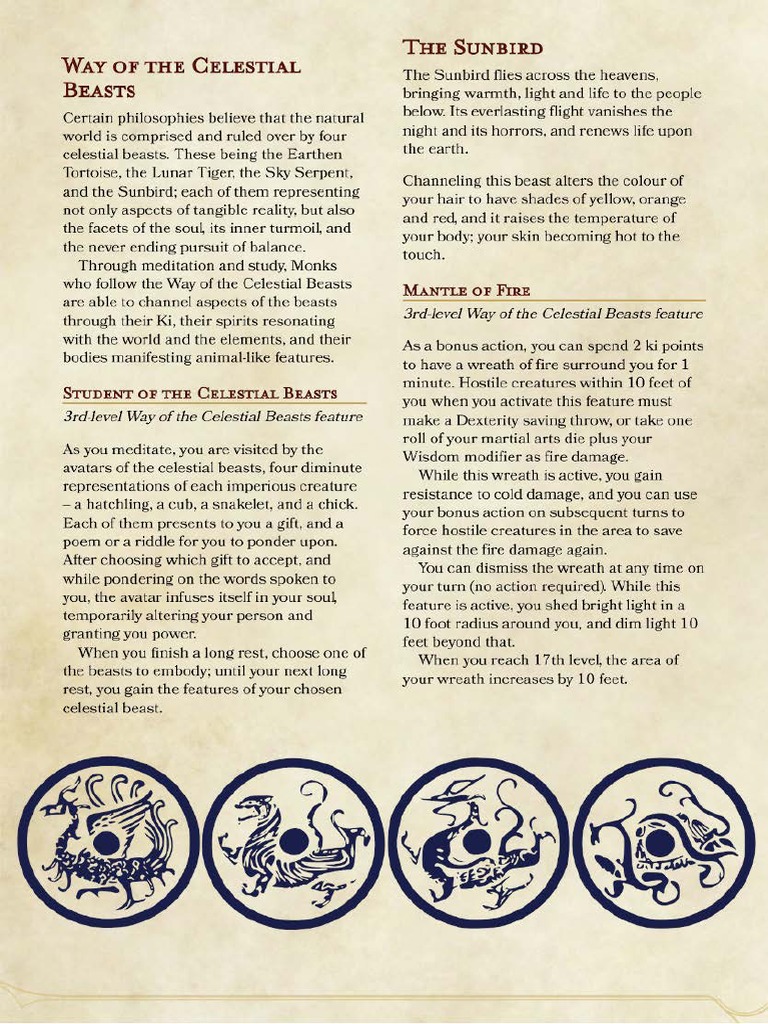 Way of The Celestial Beasts | PDF