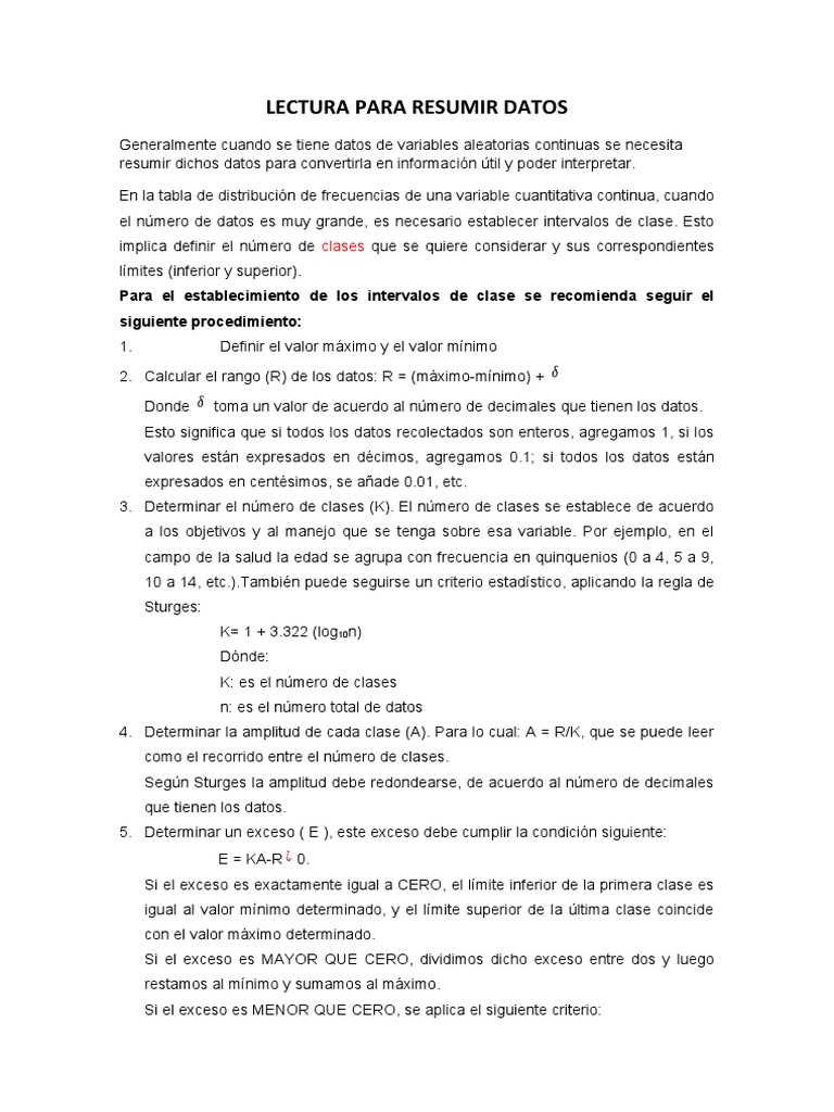 Lectura de Resumen de Datos-2018 | PDF | Mediana | Diferencia