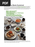 12 Course Meal Menu | PDF | Hors D'oeuvre | Desserts