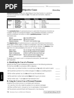 Worksheet On Nominative and Objective Case | PDF