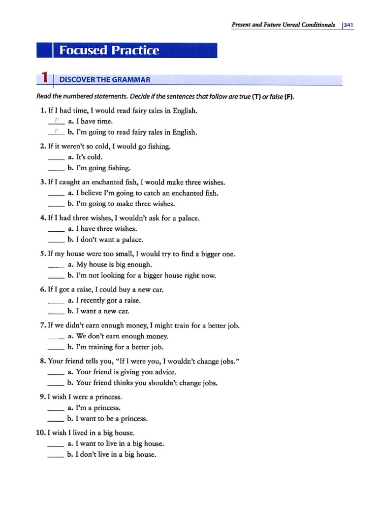 Practice On Present and Future Unreal Conditionals | PDF