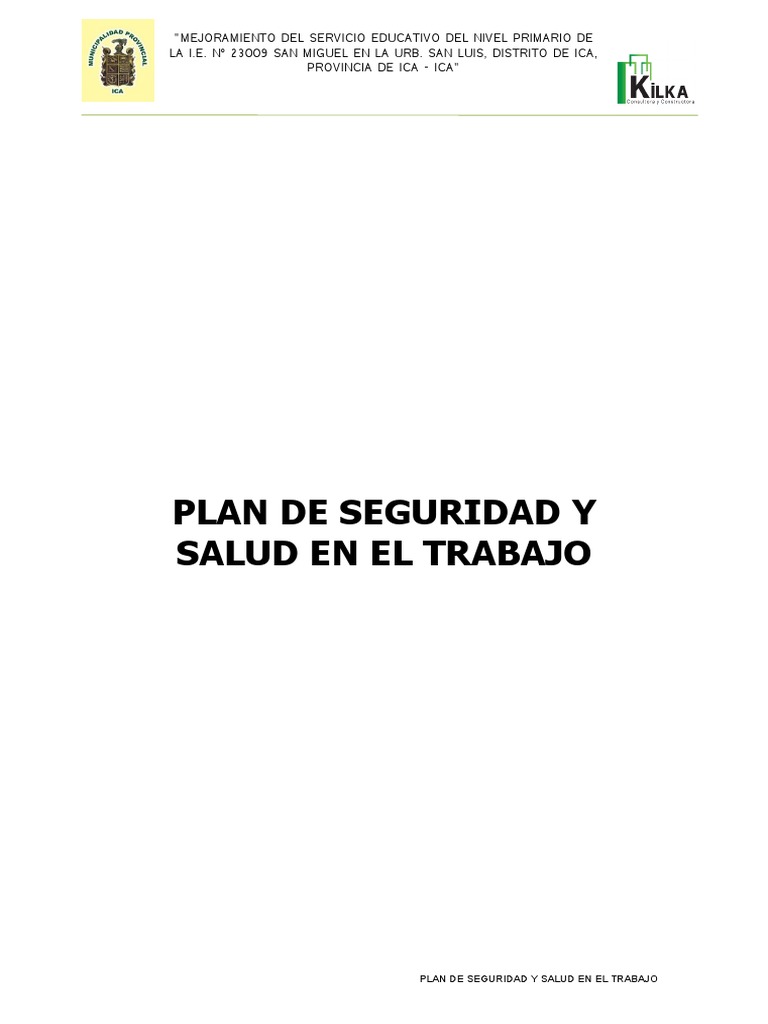 Plan de Seguridad Ica | PDF | Business | Valores