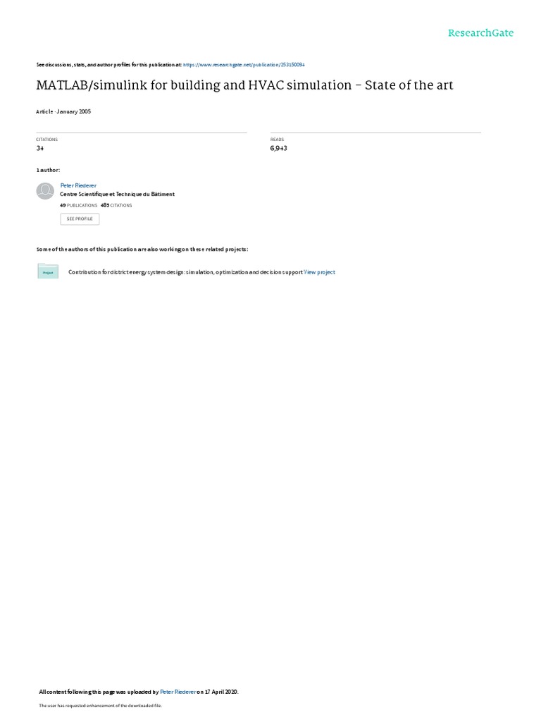 Matlabsimulink For Building | PDF | Matlab | Simulation
