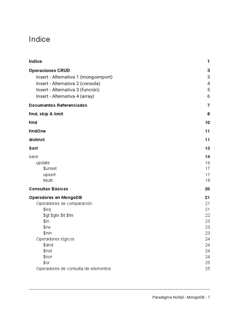 Introducción a las operaciones CRUD básicas en MongoDB | PDF | Mongo Db | Interfaz de línea de ...