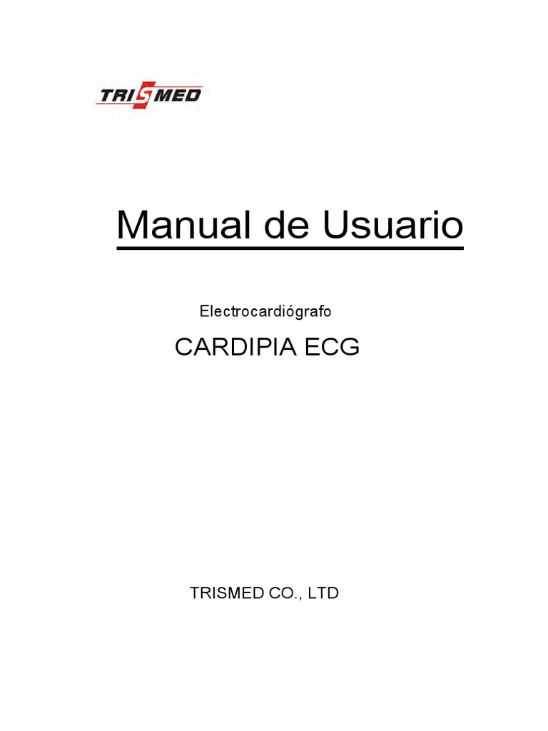 Manual de Usuario Español Cardipia 400 | PDF | USB | Electrocardiografia