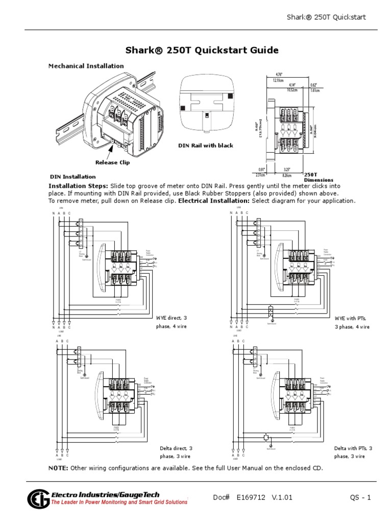 Shark 250T Quickstart Guide - V.1.01 - E169712 | PDF