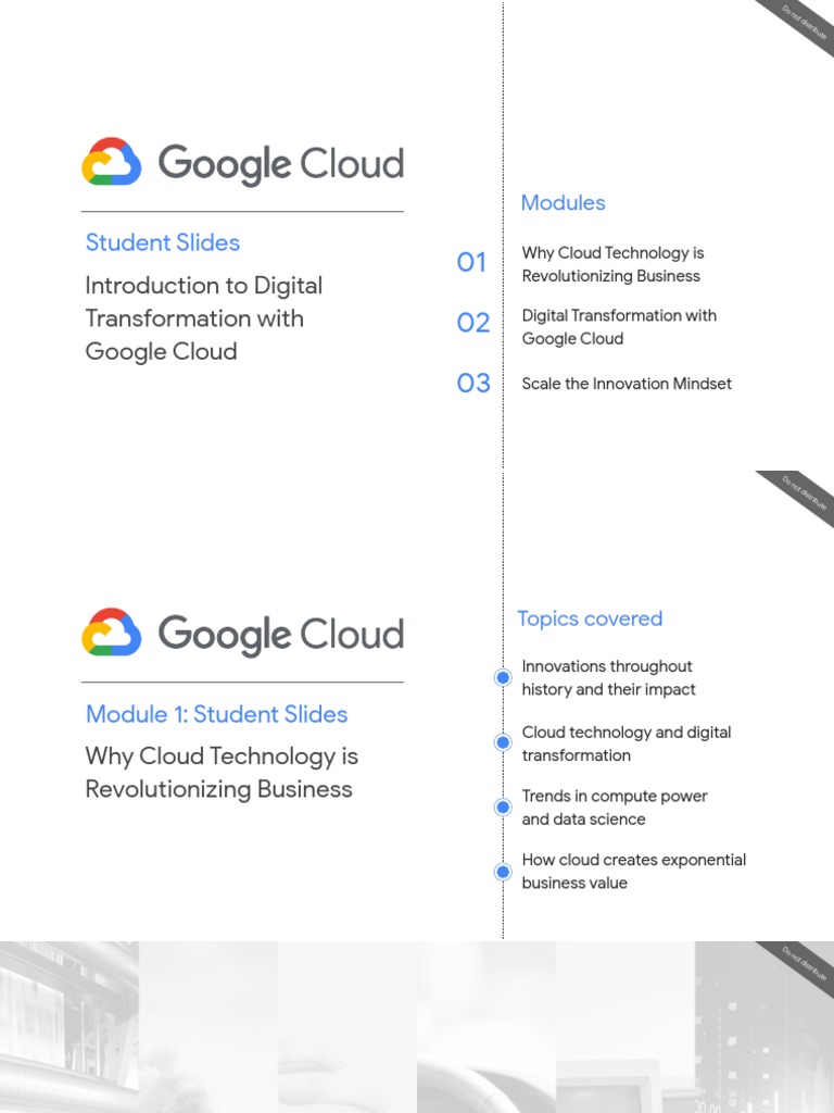 Course 1 - Introduction To Digital Transformation With Google Cloud ...