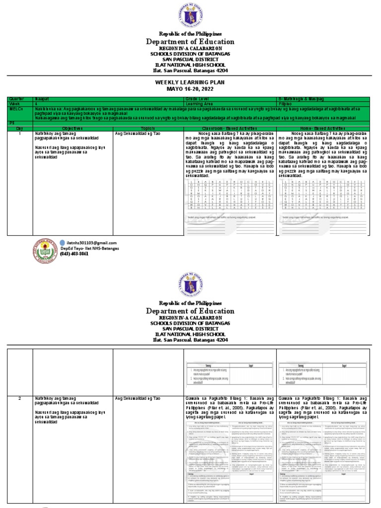 Esp 8 WLP q4 g8 Week 4 | PDF