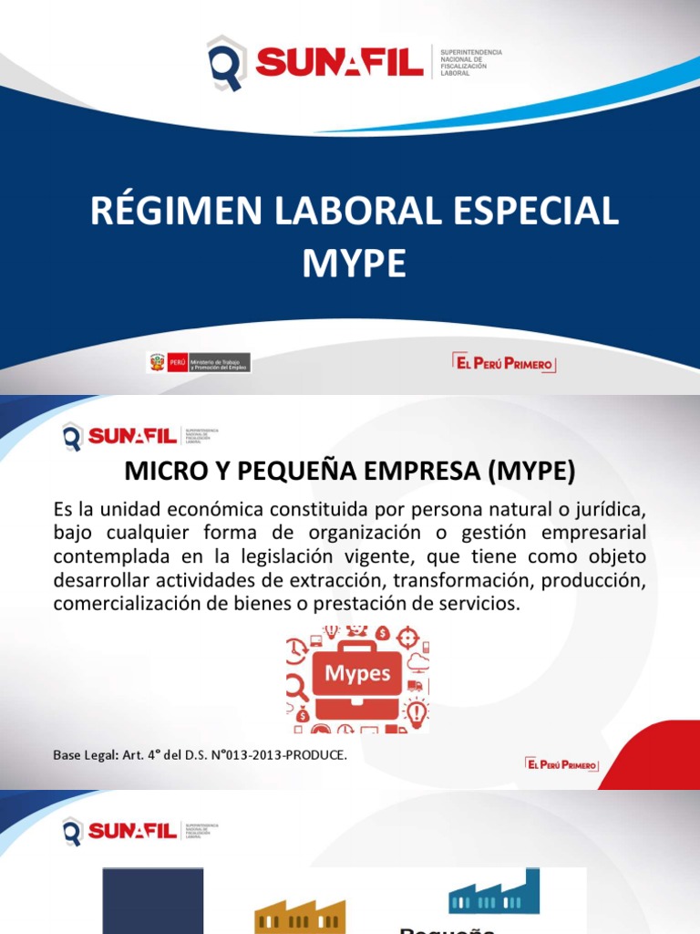El Régimen Laboral Especial Mype | PDF | Salario | Business