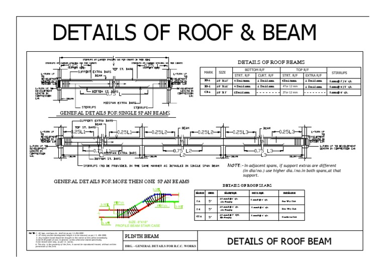 Beam Slab Detail Plan 05 | PDF | Building Technology | Structural ...