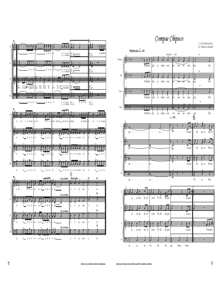 Compae Chipuco Libro de Arreglos Alberto Carbonell | PDF