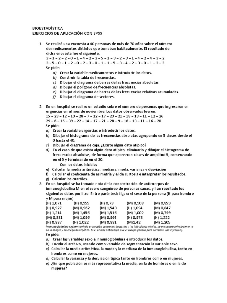 Ejercicios #2 Con SPSS | PDF | Histograma | Spss