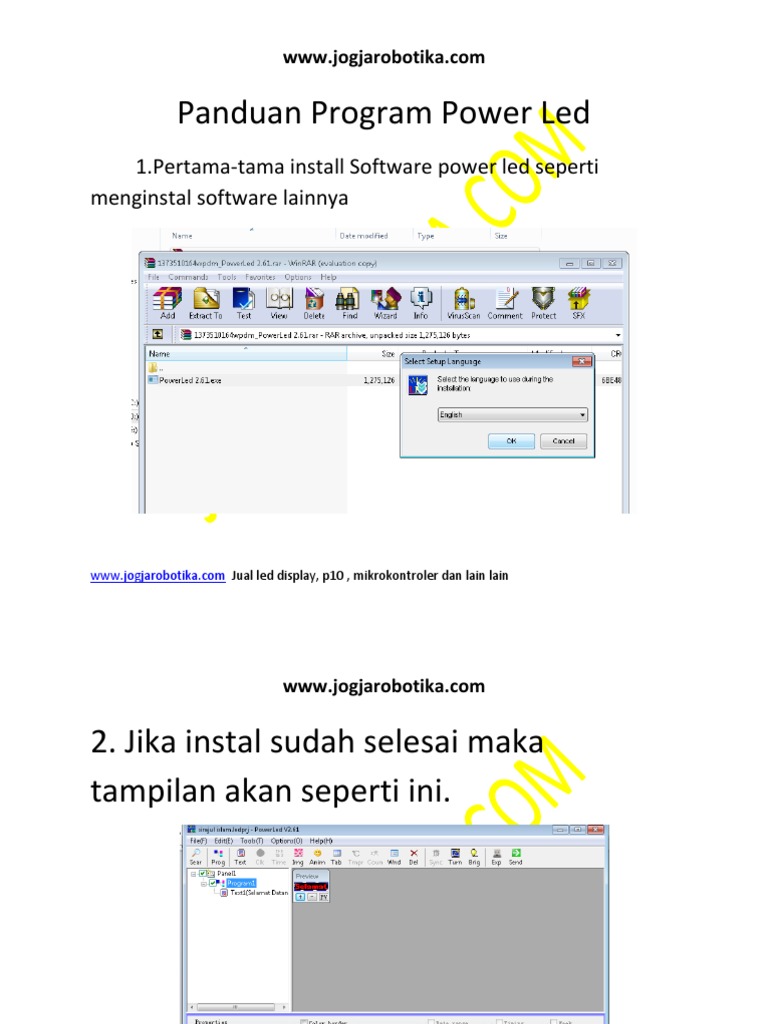 Panduan Program Power Led | PDF