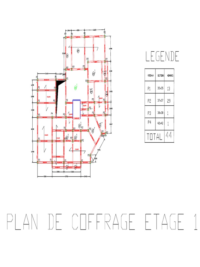 Plan de Coffrage Étage 1-Objet | PDF