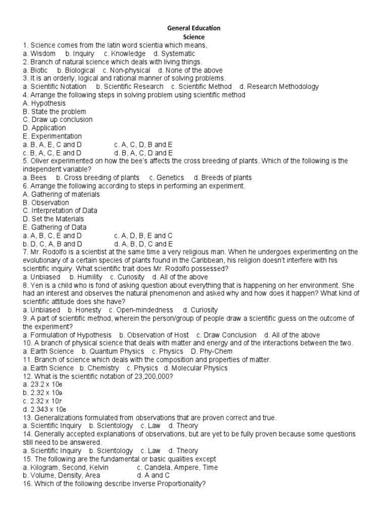 General Education Science Pdf Chemical Bond Science