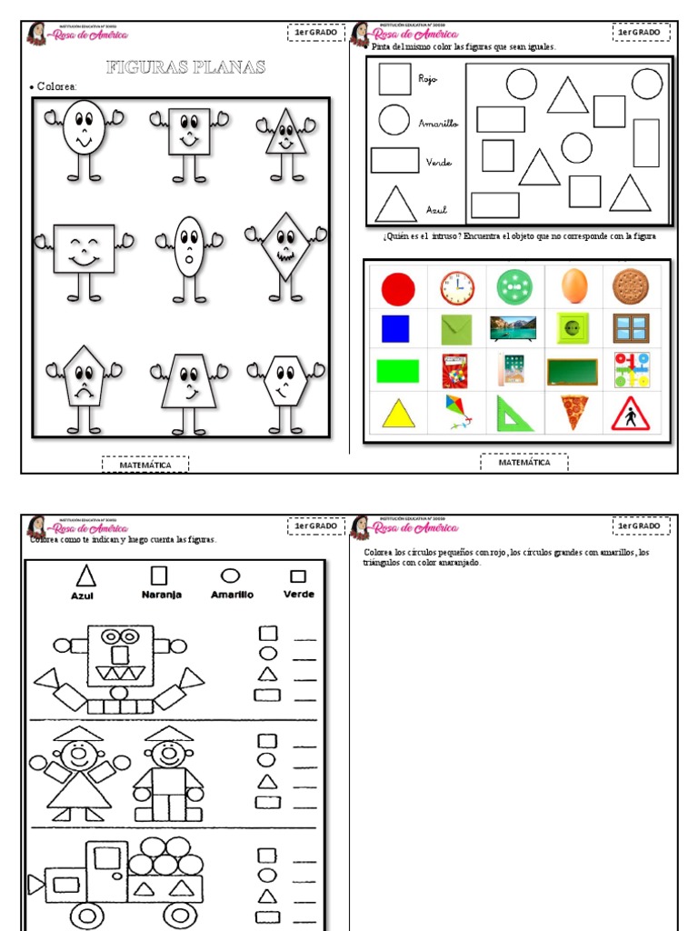 Actividades de Figuras Planas para 1er Grado | PDF