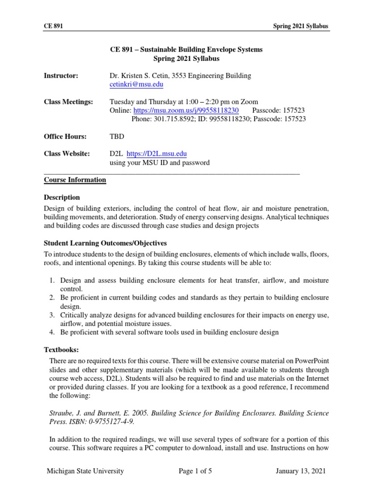 CE891 Syllabus Updated | PDF | Academic Dishonesty | Test (Assessment)