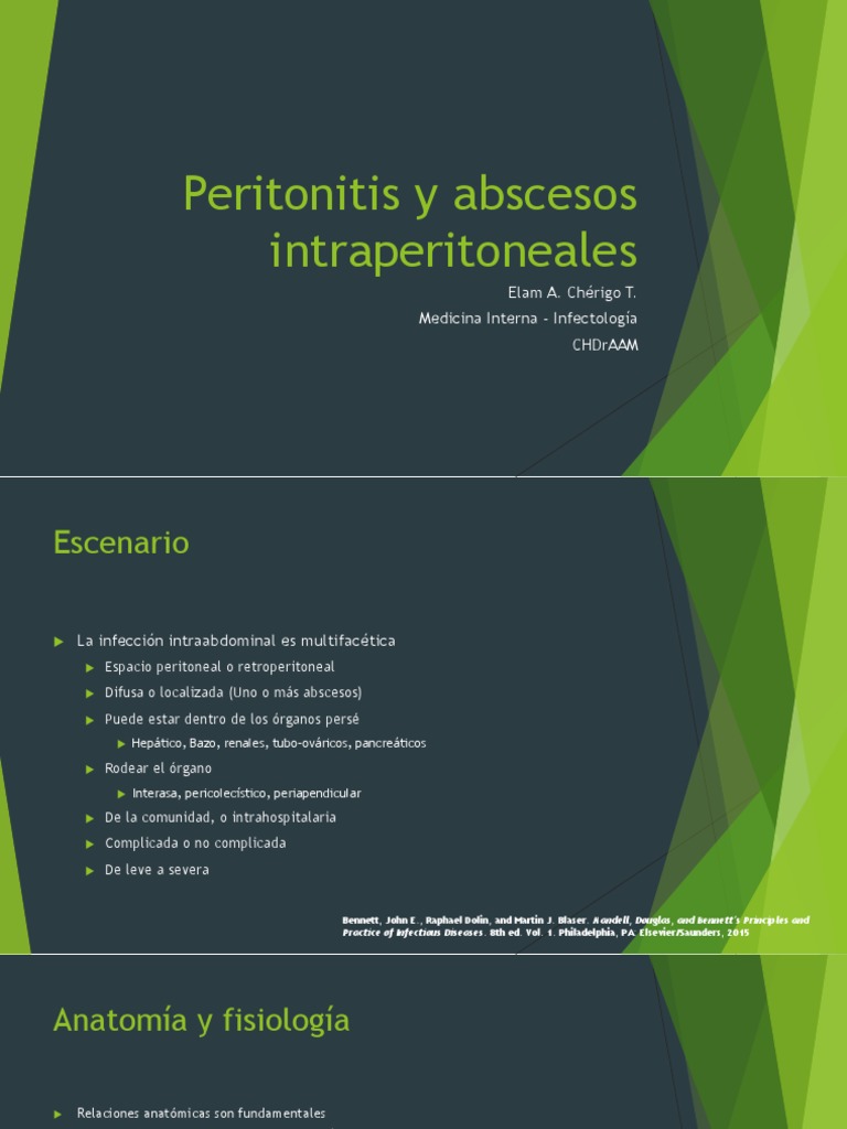 Peritonitis y Abscesos Intraabdominales - Cherigo | PDF | Peritoneo | Beta lactamasa