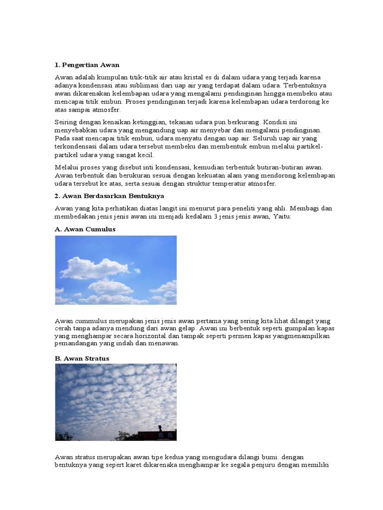 Jenis Jenis Awan | PDF