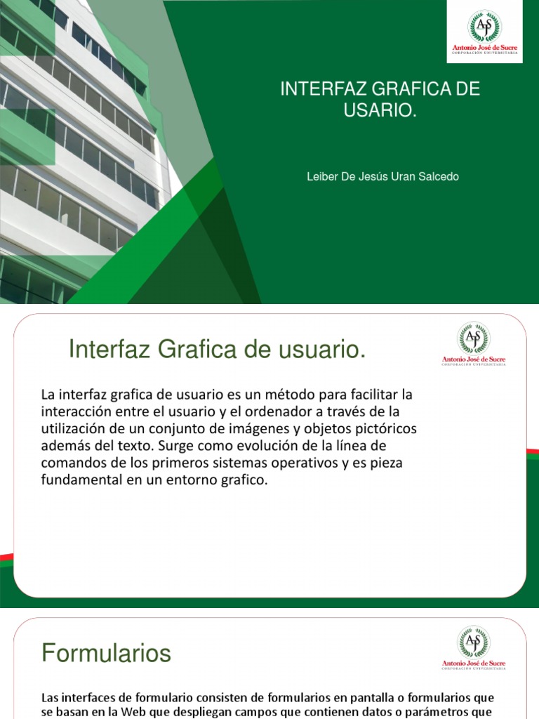 Interfaz Grafica de Usuario. | PDF | Interfaces gráficas de usuario ...