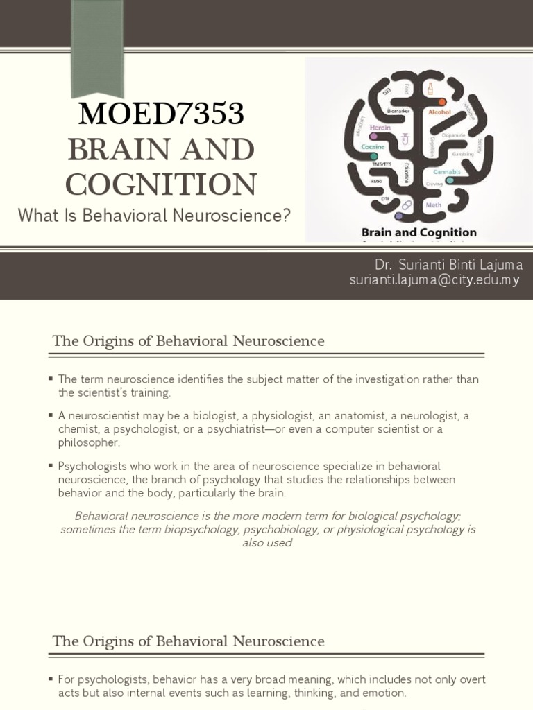 Understanding Behavioral Neuroscience | PDF