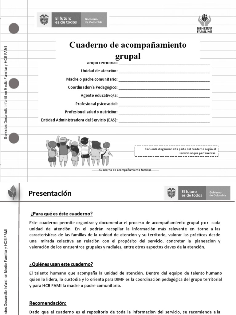 Cuaderno de Acompañamiento Grupal DIMF - FAMI | PDF | Planificación