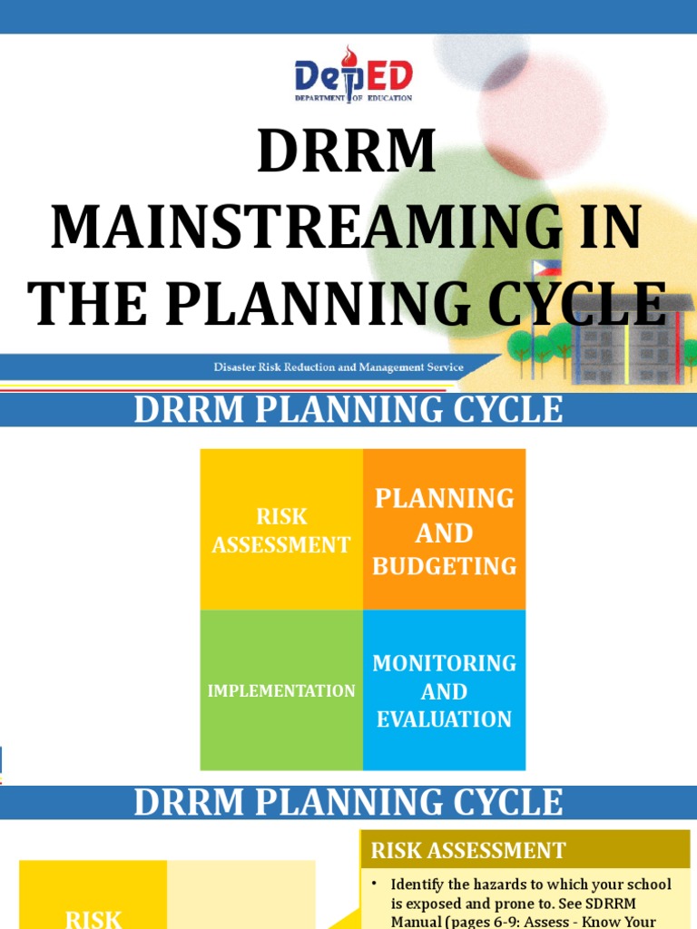 DRRM Planning Cycle Overview | PDF | Evaluation | Monitoring And Evaluation