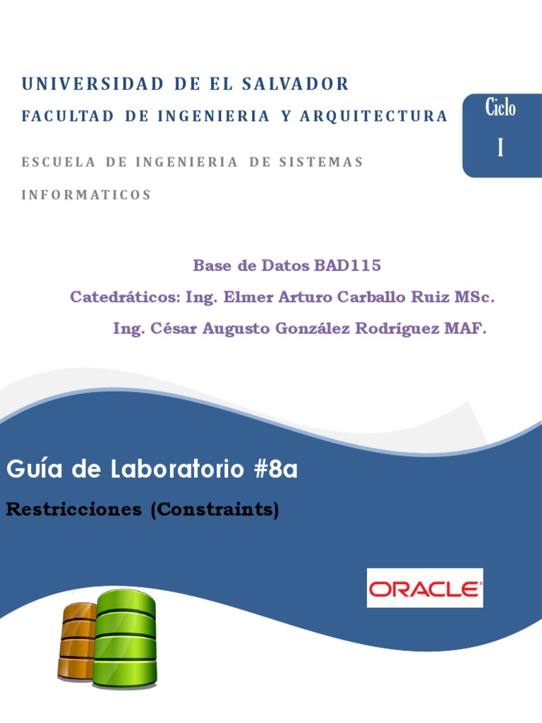 Guia 08 A | PDF | SQL | Bases de datos