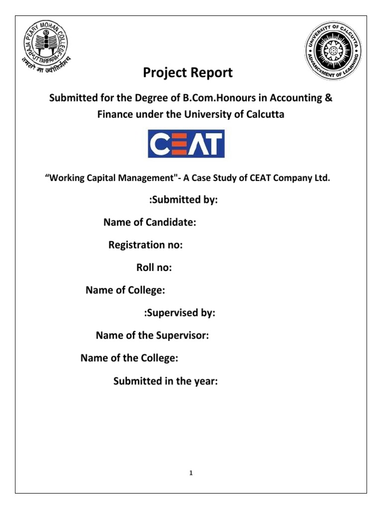 CEAT Ltd: Working Capital Management Study | PDF | Working Capital ...