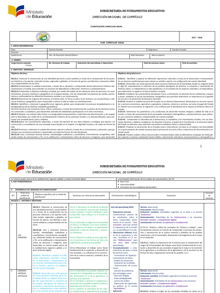 Anual 8vo Eess | PDF | Evaluación | Plan de estudios