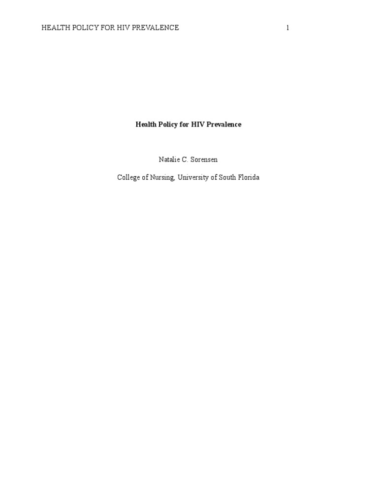 My Health Policy Paper-2 | PDF | Preventive Healthcare | Sexually ...