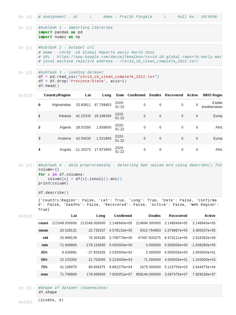 Pandas PD Numpy NP: Import As Import As | PDF | Computing | Computer ...