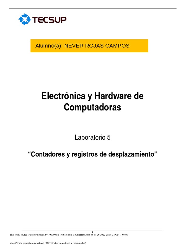 L5 Contadores y Registros | PDF | Hardware de la computadora ...
