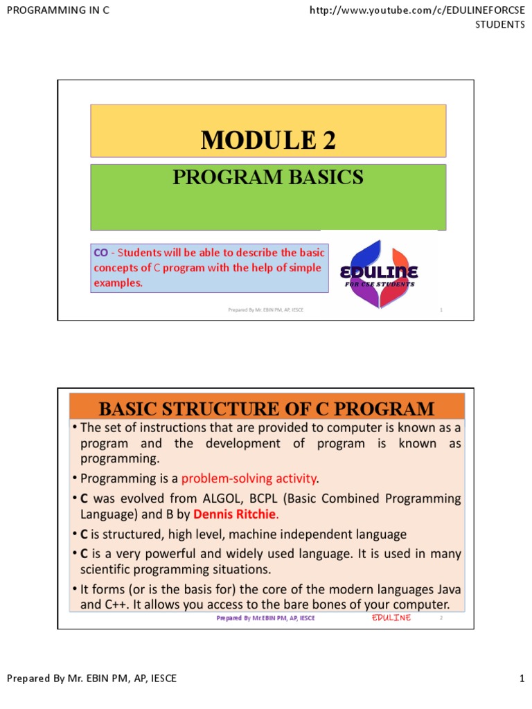 Module 2slides | PDF | Variable (Computer Science) | Pointer (Computer ...
