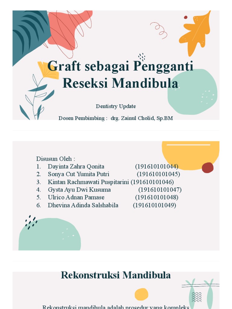 Graft Sebagai Pengganti Reseksi Mandibula | PDF