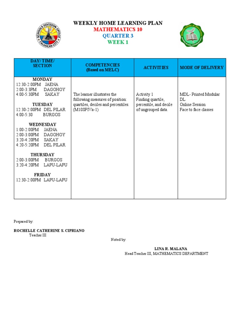 WHLP Cipriano Math q2 Week 7 | PDF | Applied Psychology | Learning