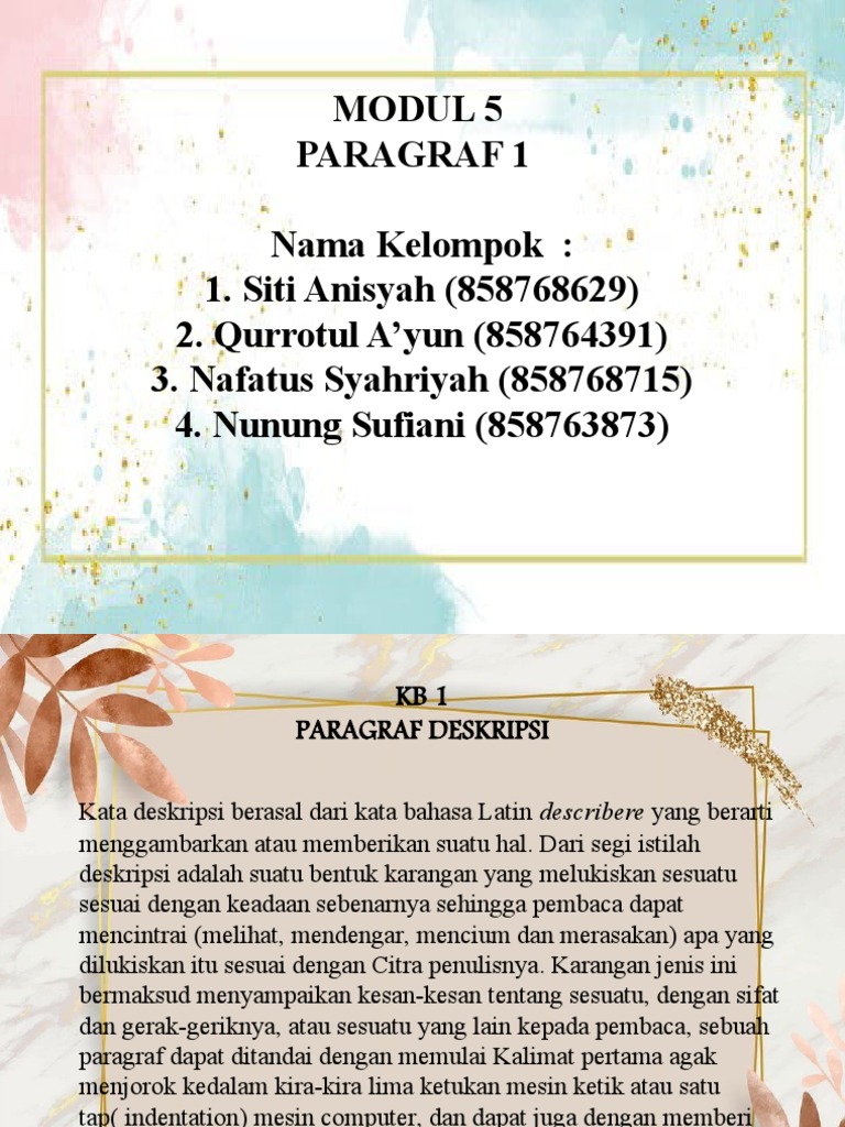 Modul 5 Keterampilan Menulis Paragraf 1 | PDF