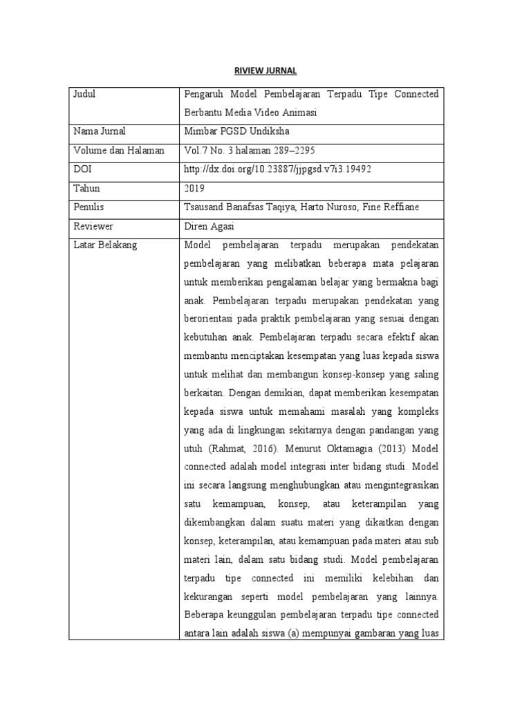 Riview Jurnal 1 | PDF