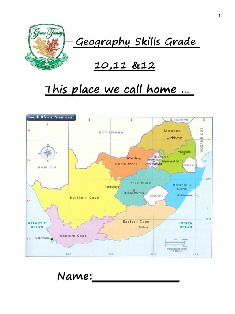 Geography Skills Book GR 10,11,12 2022 | PDF | Geographic Information ...