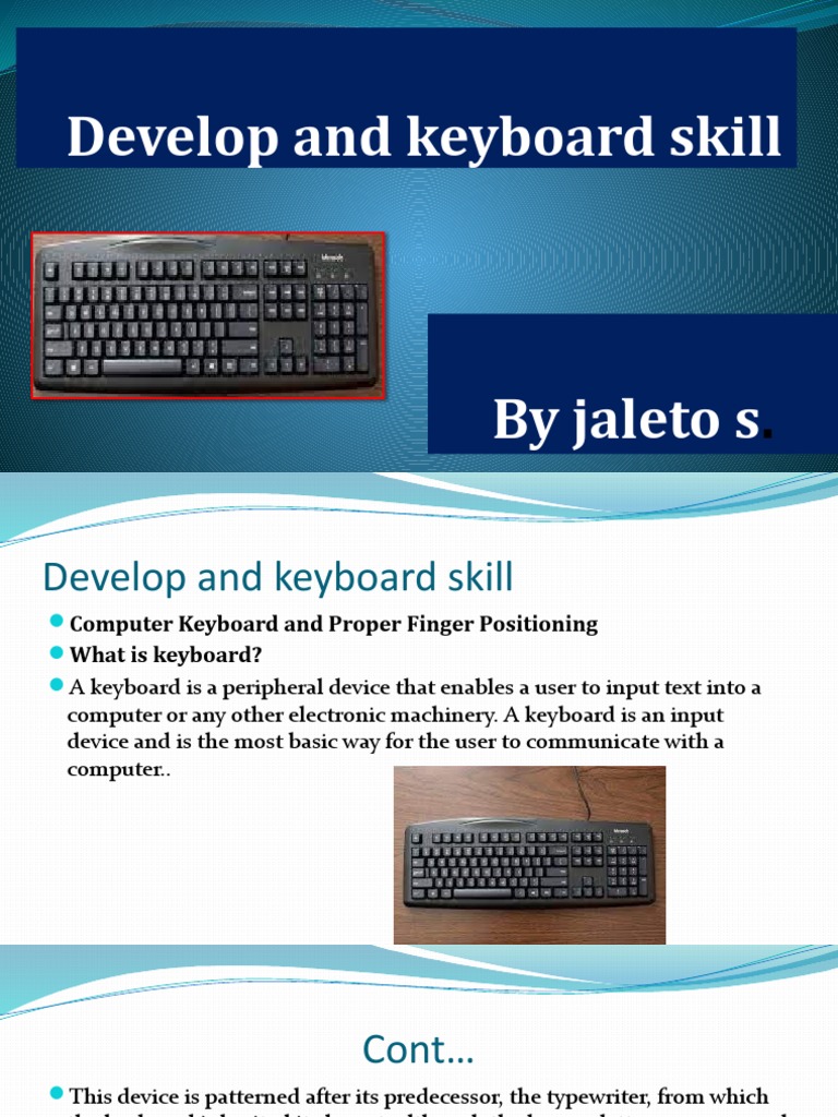 Develop Keyboard Skill | PDF | Computer Keyboard | Text