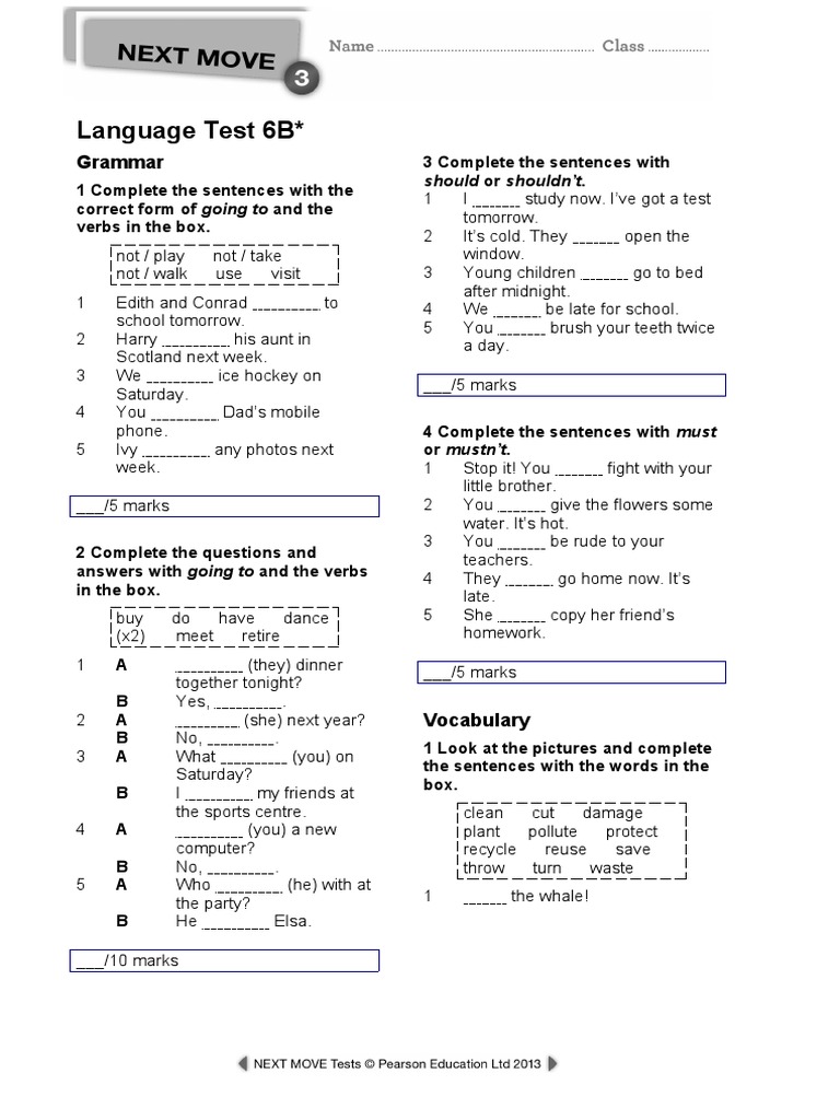 Language Test 6B | PDF | Linguistics