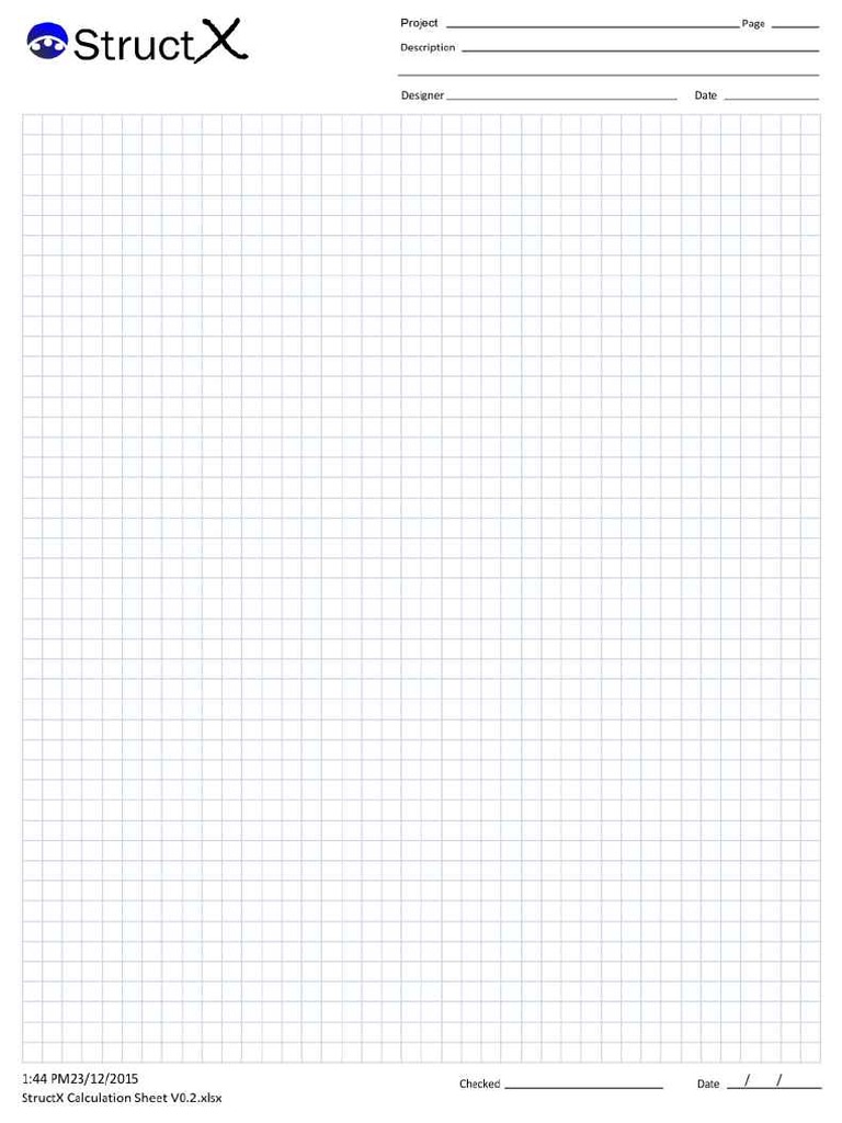 StructX Calculation Sheet V1.0 | PDF