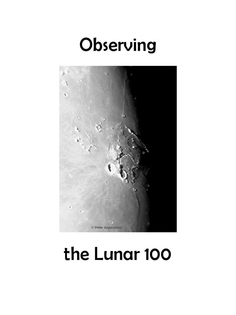 Observing The Lunar 100 | PDF | Impact Crater | Volcano