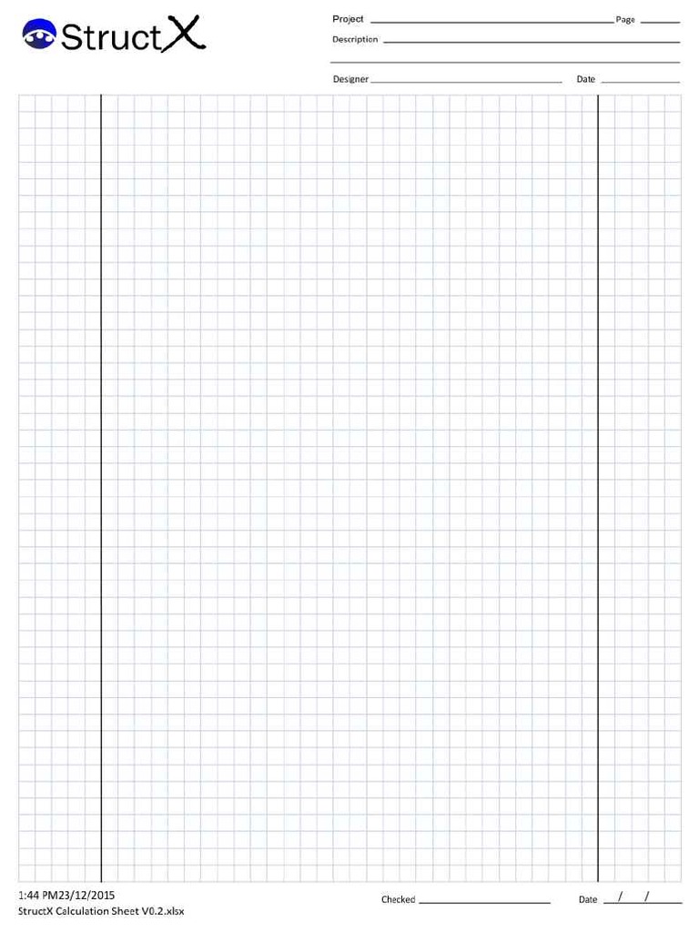 StructX Calculation Sheet V3.0 | PDF