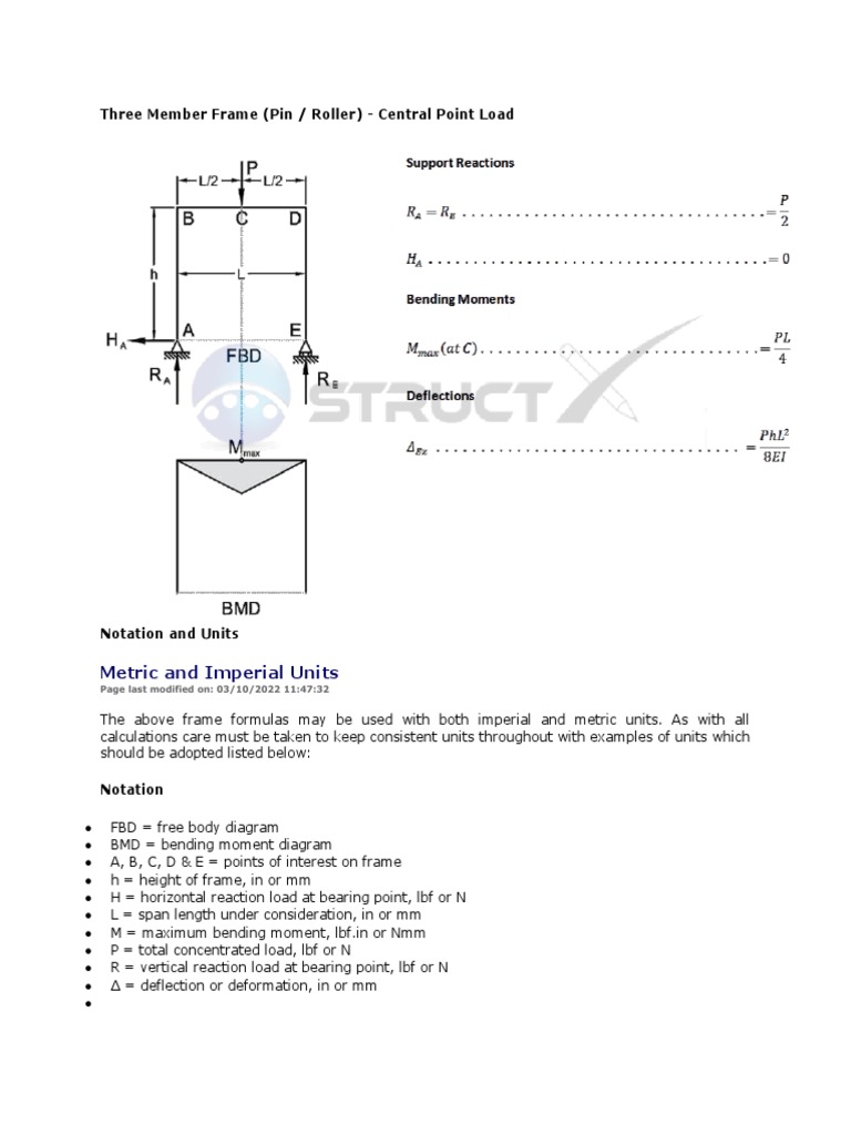 Three Member Frame | PDF | Bending | Beam (Structure)