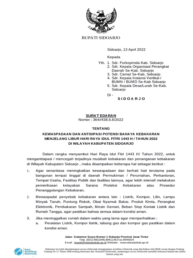 Himbauan Waspada Kebakaran 2022 | PDF